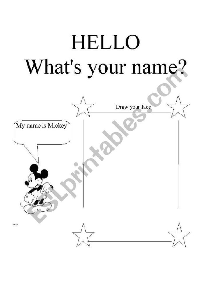 Hello My Name Is ESL Worksheet By Elynet84 Kindergarten Worksheets ...